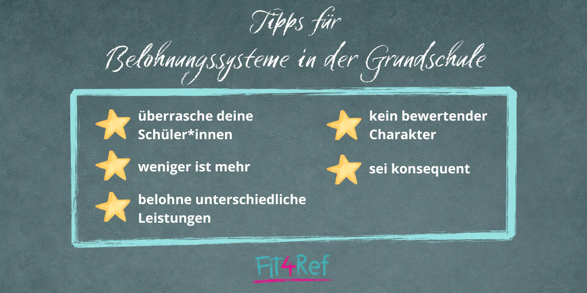 Belohnungssysteme in der Grundschule - Fit4Ref